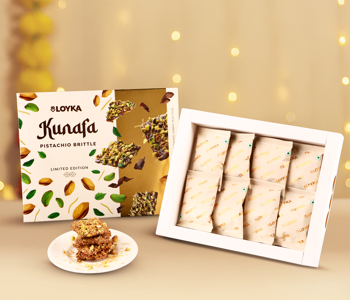 Kunafa Pistachio Brittle - 116g - Loyka Corporate gifts – The Gourmet Box